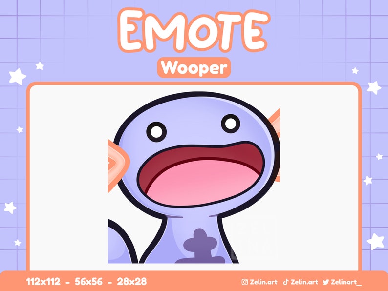 Shiny Paldean Wooper Shocked Gasp | Emote for Twitch, Discord and ...