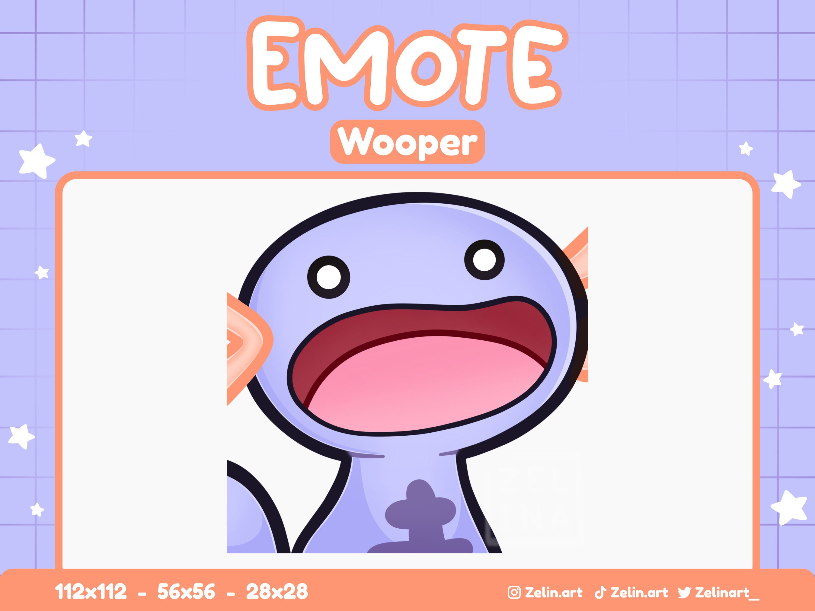Shiny Paldean Wooper Shocked Gasp | Emote for Twitch, Discord and ...