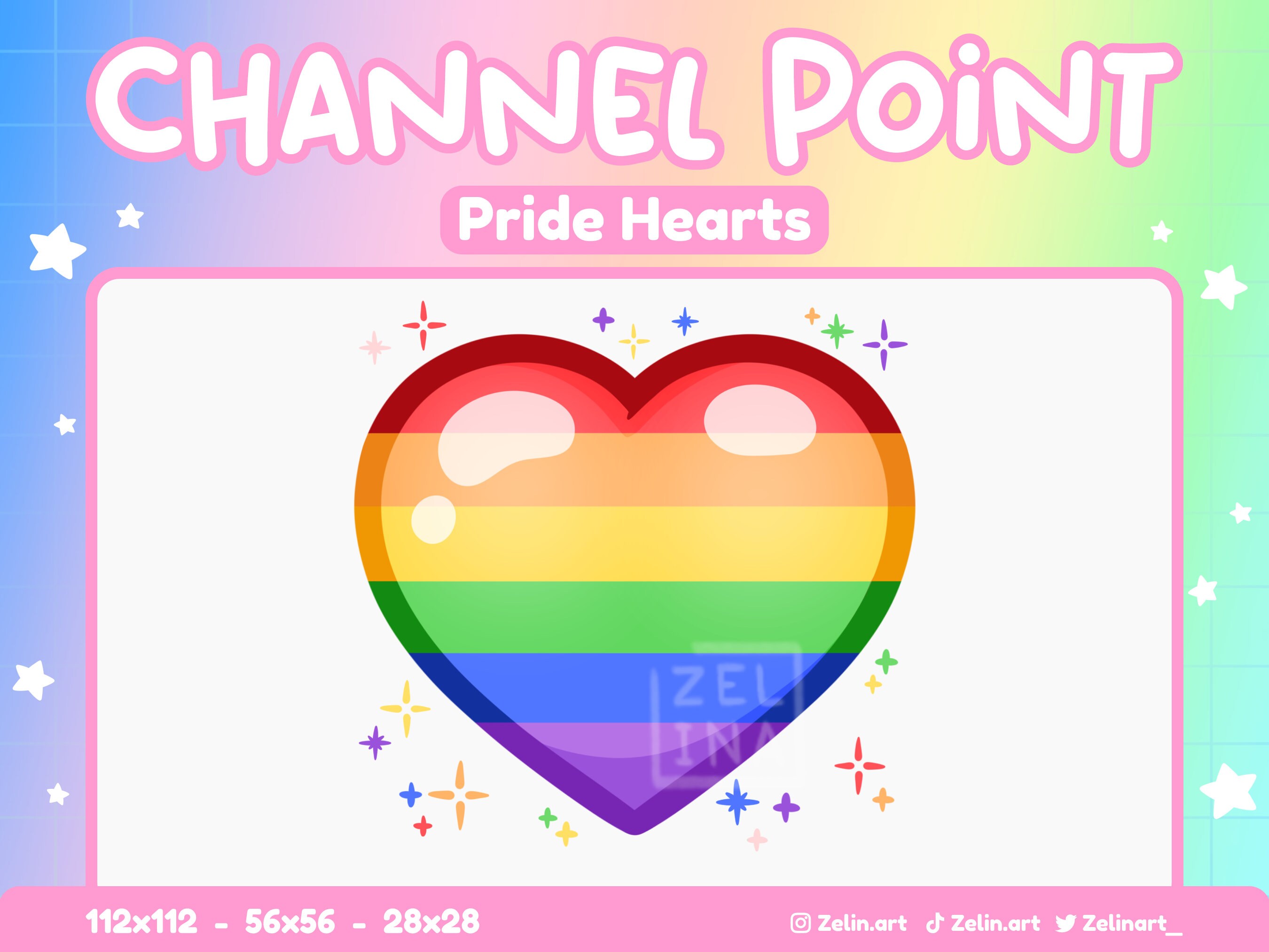 Pride Heart | Channel Point / Emote for Twitch, Discord and Youtube ...