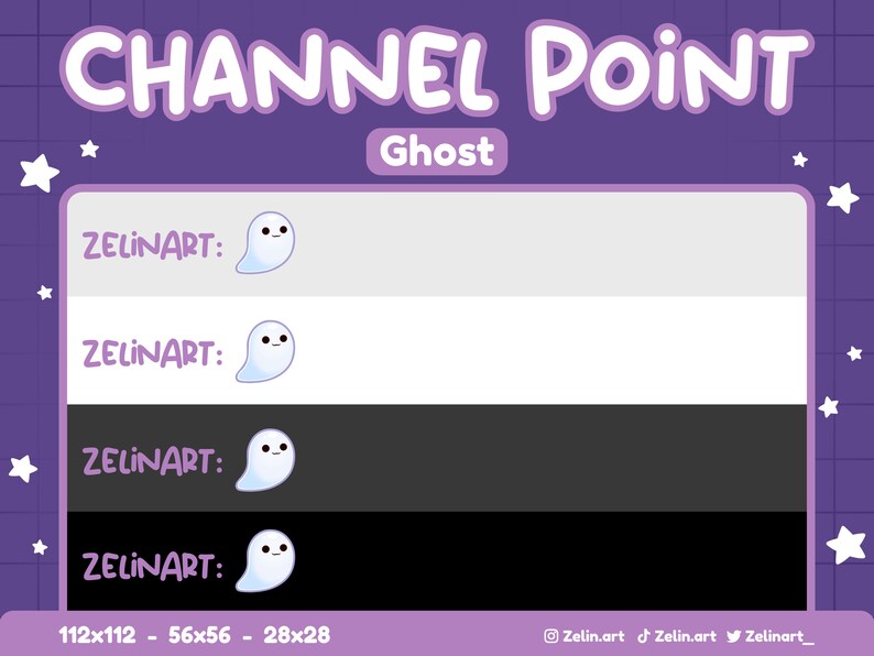Halloween Cute Ghost | Channel Point / Emote for Twitch, Discord and ...