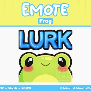 Frog Lurk Peek | Emote for Twitch, Discord and Youtube | Stream Assets ...