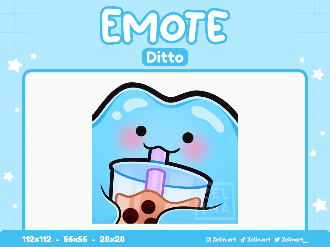 Shiny Ditto Boba Drink | Emote for Twitch, Discord and Youtube | Stream ...