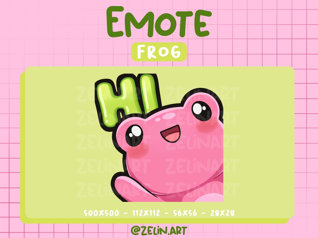 Frog Hi Wave Emote for Twitch Discord and Youtube Stream - Etsy