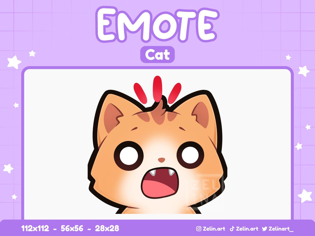 Orange Cat Shocked Gasp | Emote for Twitch, Discord and Youtube ...