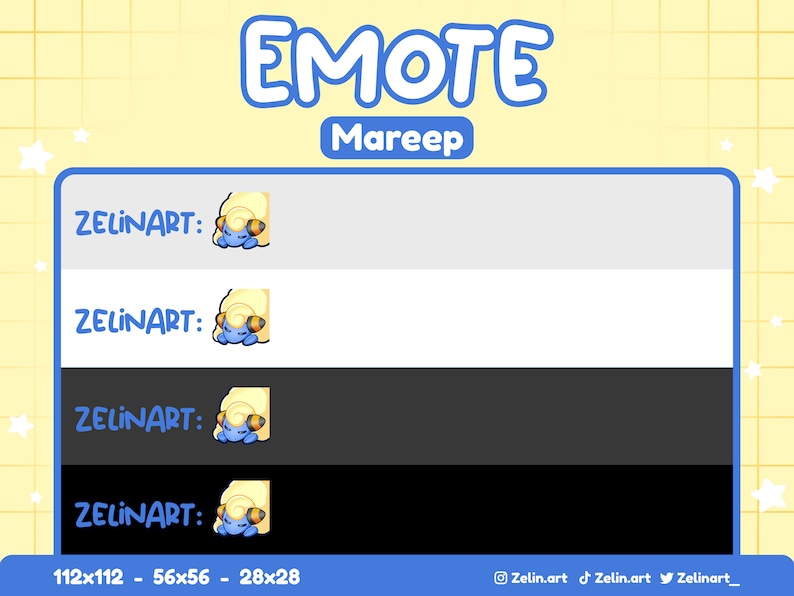Mareep Sleep Tired | Emote for Twitch, Discord and Youtube | Stream ...