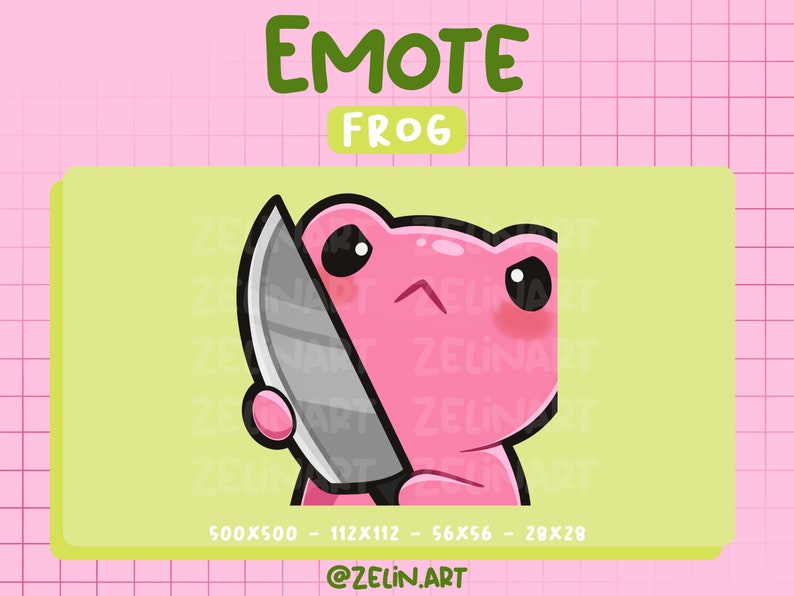 Frog Knife Angry Emote for Twitch Discord and Youtube - Etsy