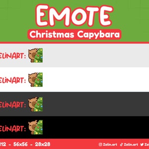 Christmas Capybara Xmas Tree | Emote for Twitch, Discord and Youtube ...
