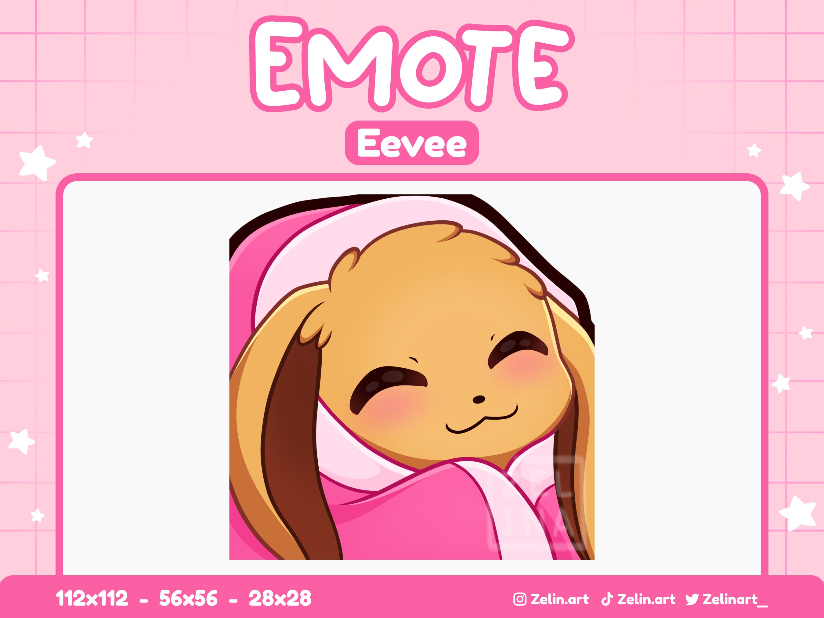 Eevee Cosy Blanket Emote For Twitch Discord And Youtube Stream Assets