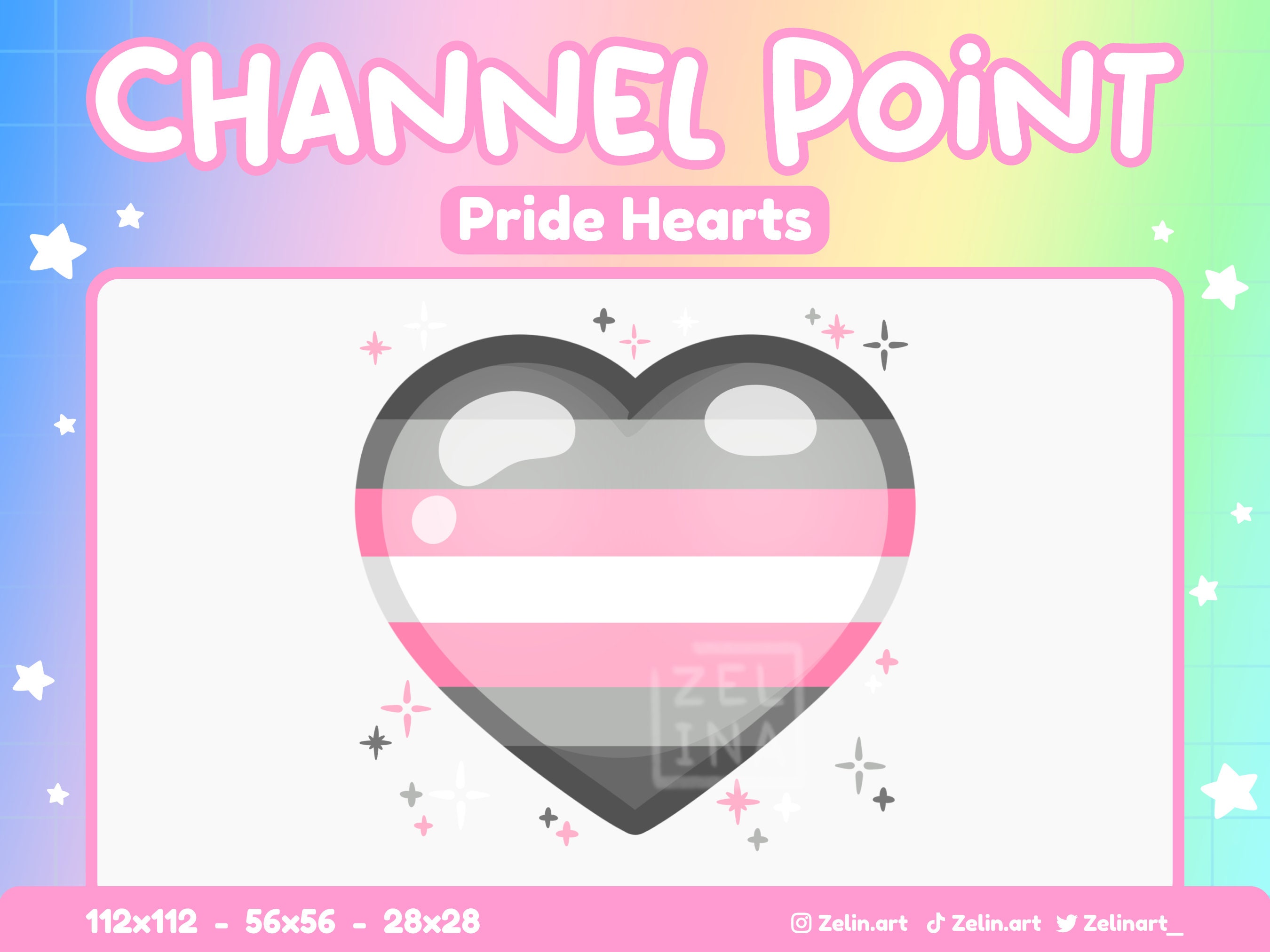 Pride Heart Channel Point / Emote for Twitch, Discord and Youtube ...