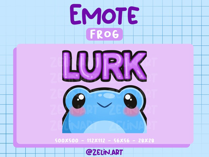 Frog Lurk Peek Emote for Twitch Discord and Youtube - Etsy