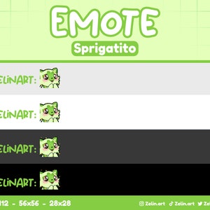 Sprigatito Woah Excited | Emote for Twitch, Discord and Youtube ...