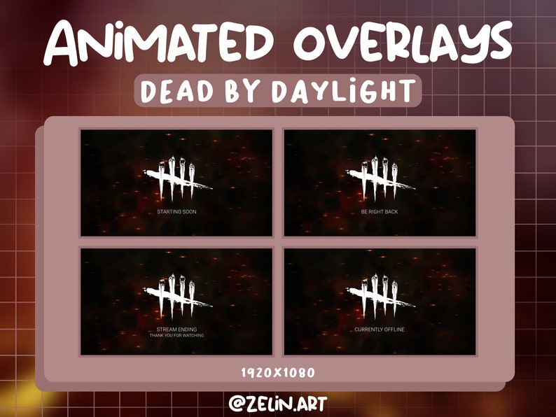 DBD ANIMATED Overlays/scenes for Twitch and Youtube Starting, Be Right ...