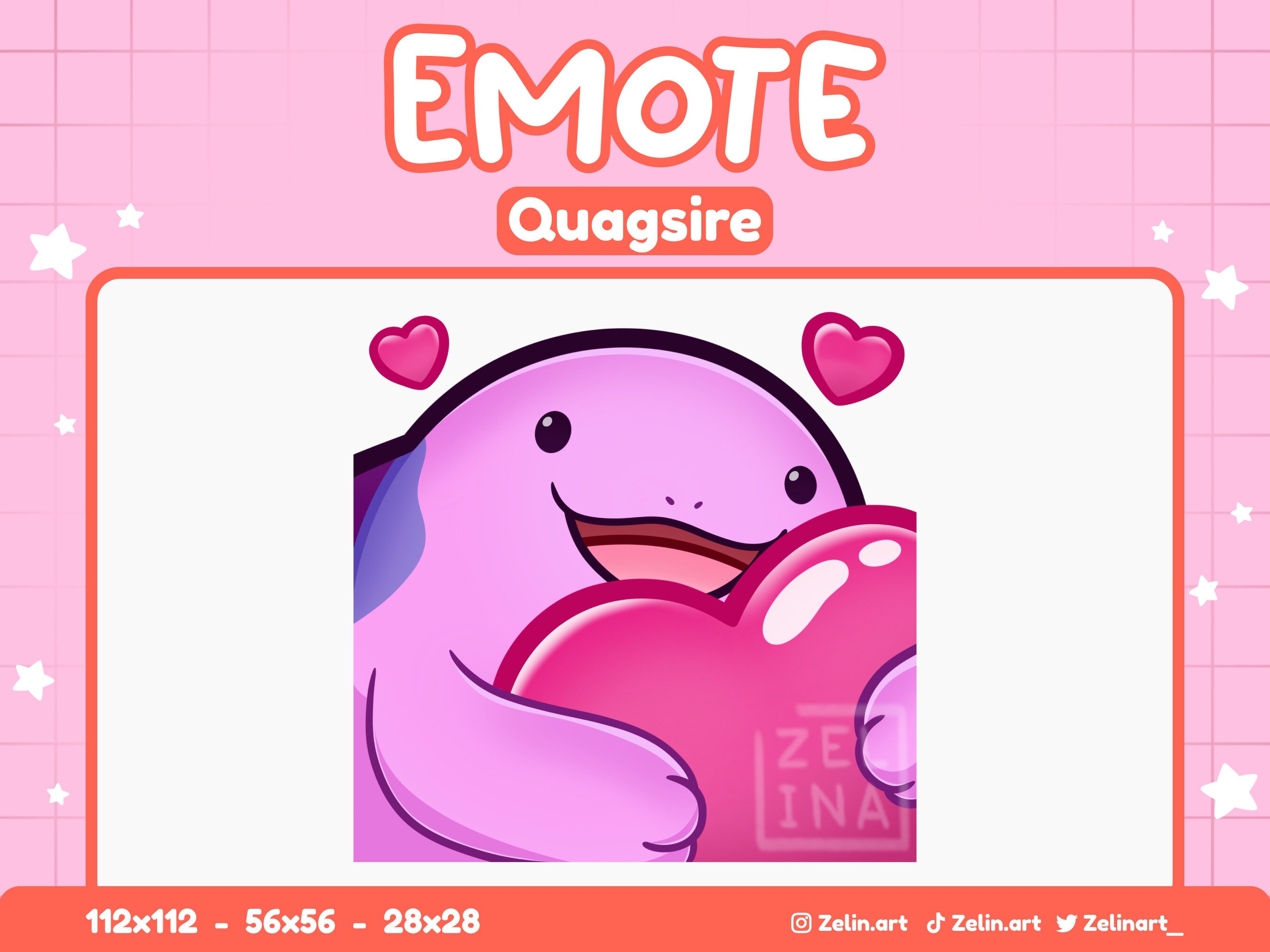 Shiny Quagsire Love Heart | Emote for Twitch, Discord and Youtube ...