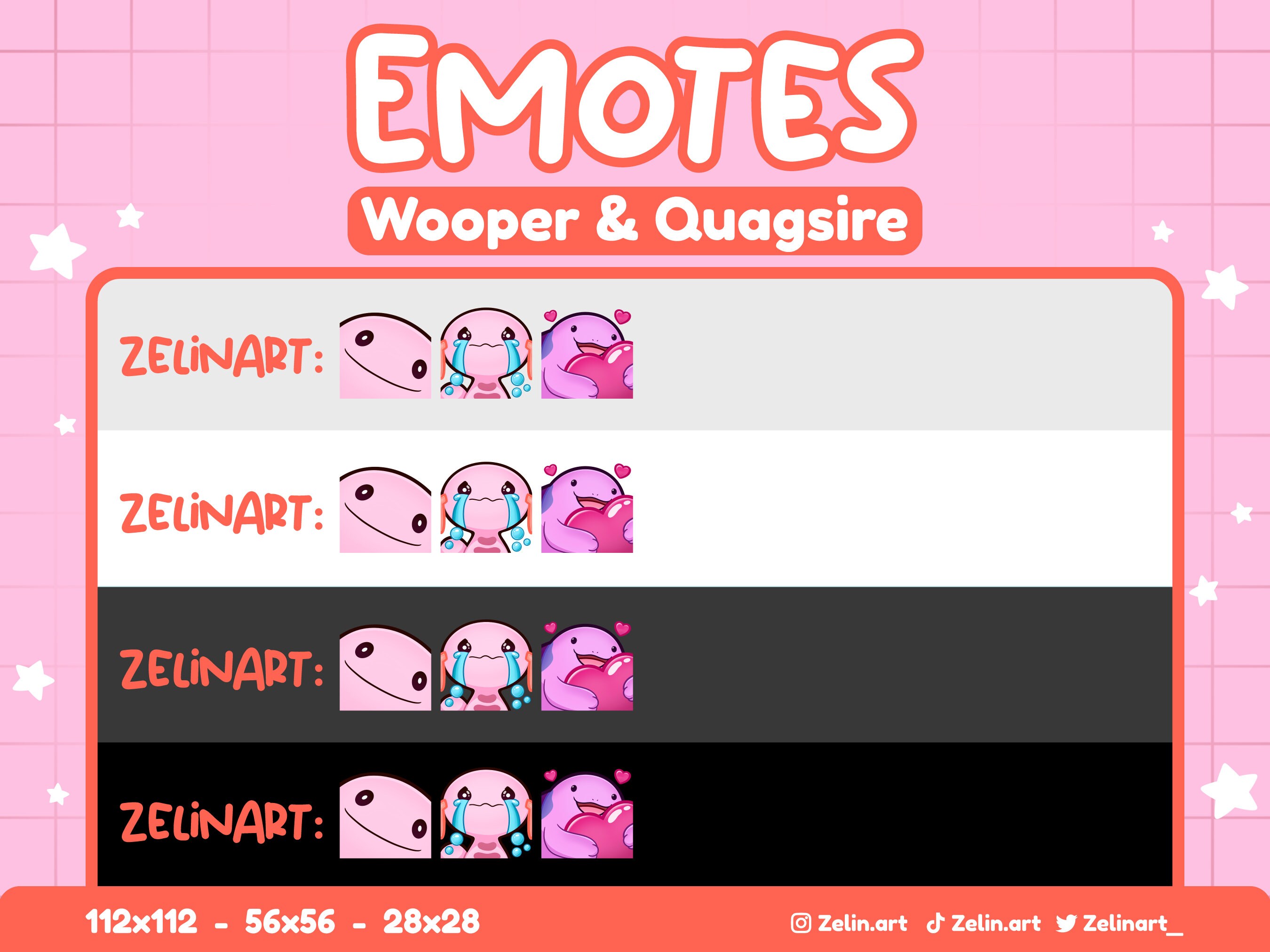 Shiny Wooper & Quagsire | Emote Bundle for Twitch, Discord and Youtube ...