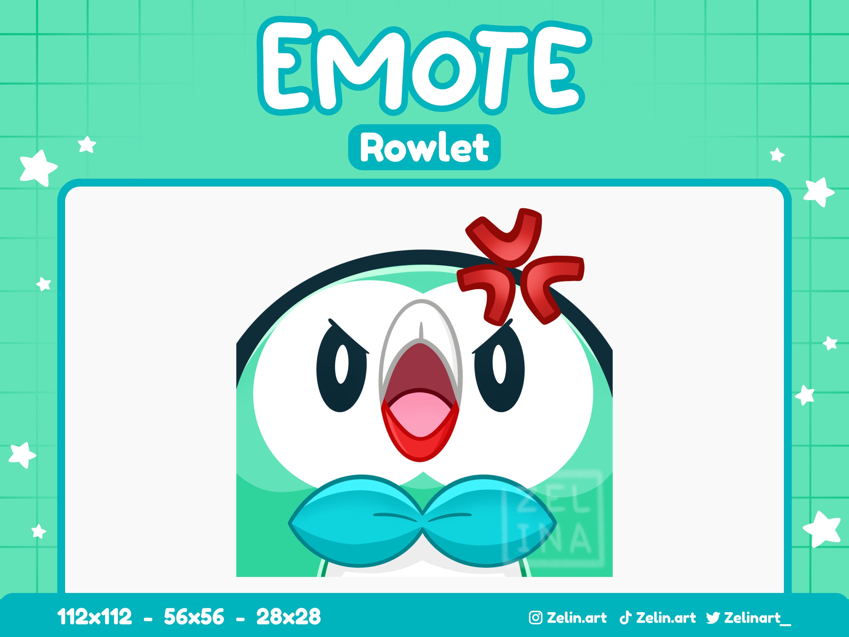 Shiny Rowlet Angry Rage | Emote for Twitch, Discord and Youtube ...