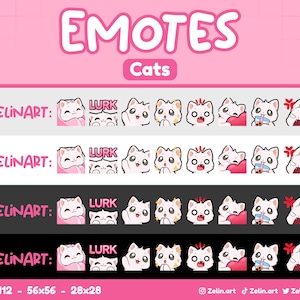 White Cats | Emote Bundle for Twitch, Discord and Youtube | Stream ...