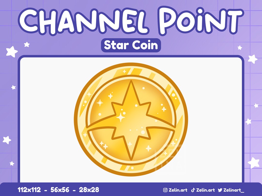 Star Coin | Channel Point / Emote for Twitch, Discord and Youtube ...