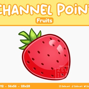 Strawberry Fruit | Channel Point / Emote for Twitch, Discord and ...