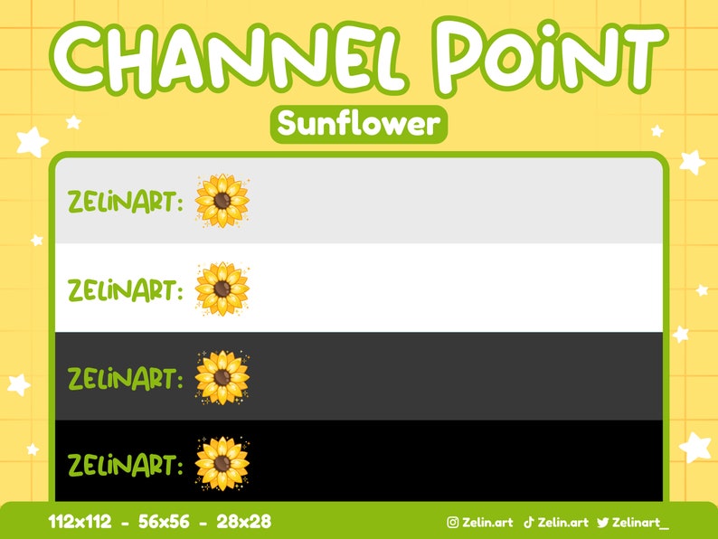 Sunflower | Channel Point / Emote for Twitch, Discord and Youtube ...
