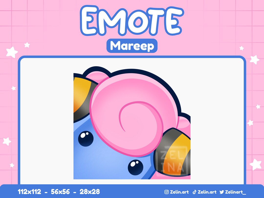 Shiny Mareep Peek Lurk | Emote for Twitch, Discord and Youtube | Stream ...