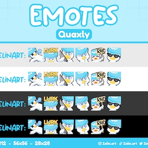 Quaxly | Emote Bundle for Twitch, Discord and Youtube | Stream Assets ...