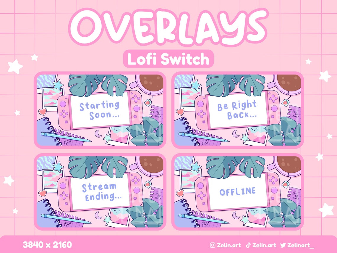 ANIMATED Lofi Switch Overlays and Scenes for Twitch Starting, BRB ...