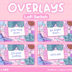 ANIMATED Lofi Switch | Overlays and Scenes for Twitch | Starting, BRB ...