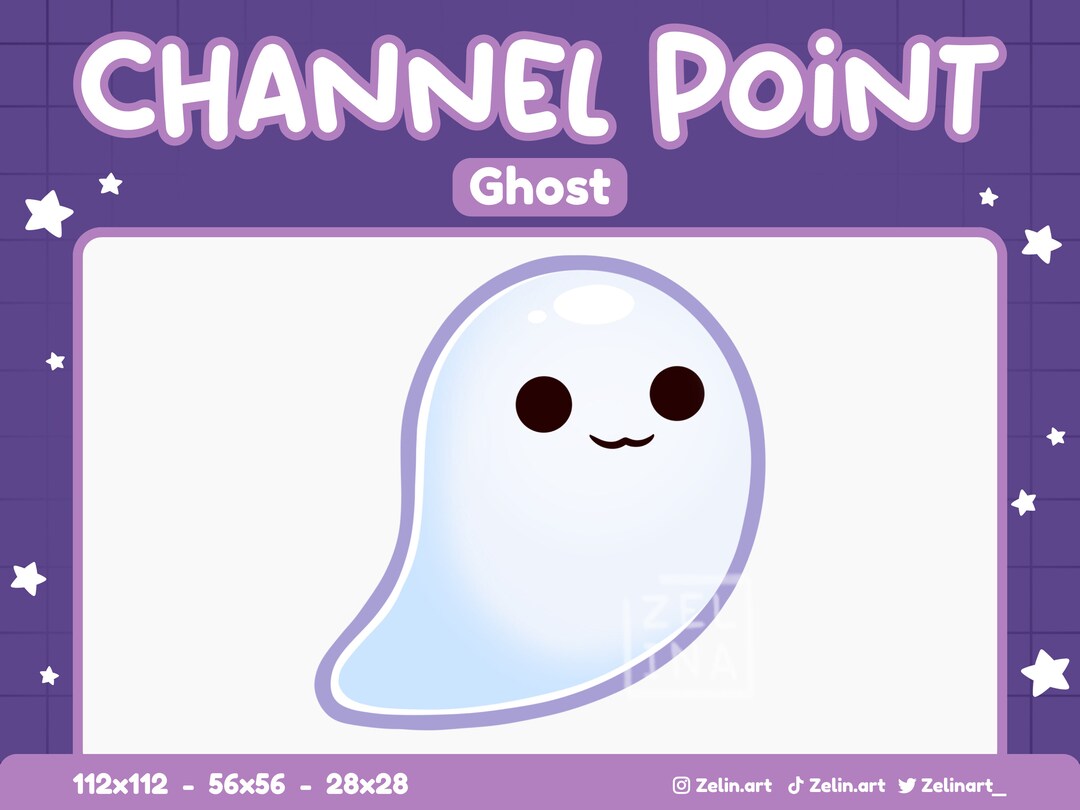 Halloween Cute Ghost | Channel Point / Emote for Twitch, Discord and ...