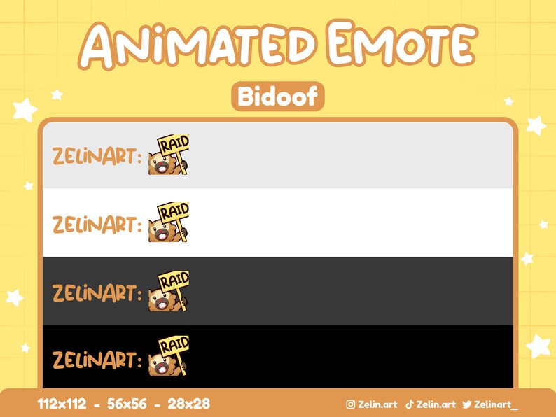 ANIMATED Bidoof Raid | Emote for Twitch, Discord and Youtube | Stream ...