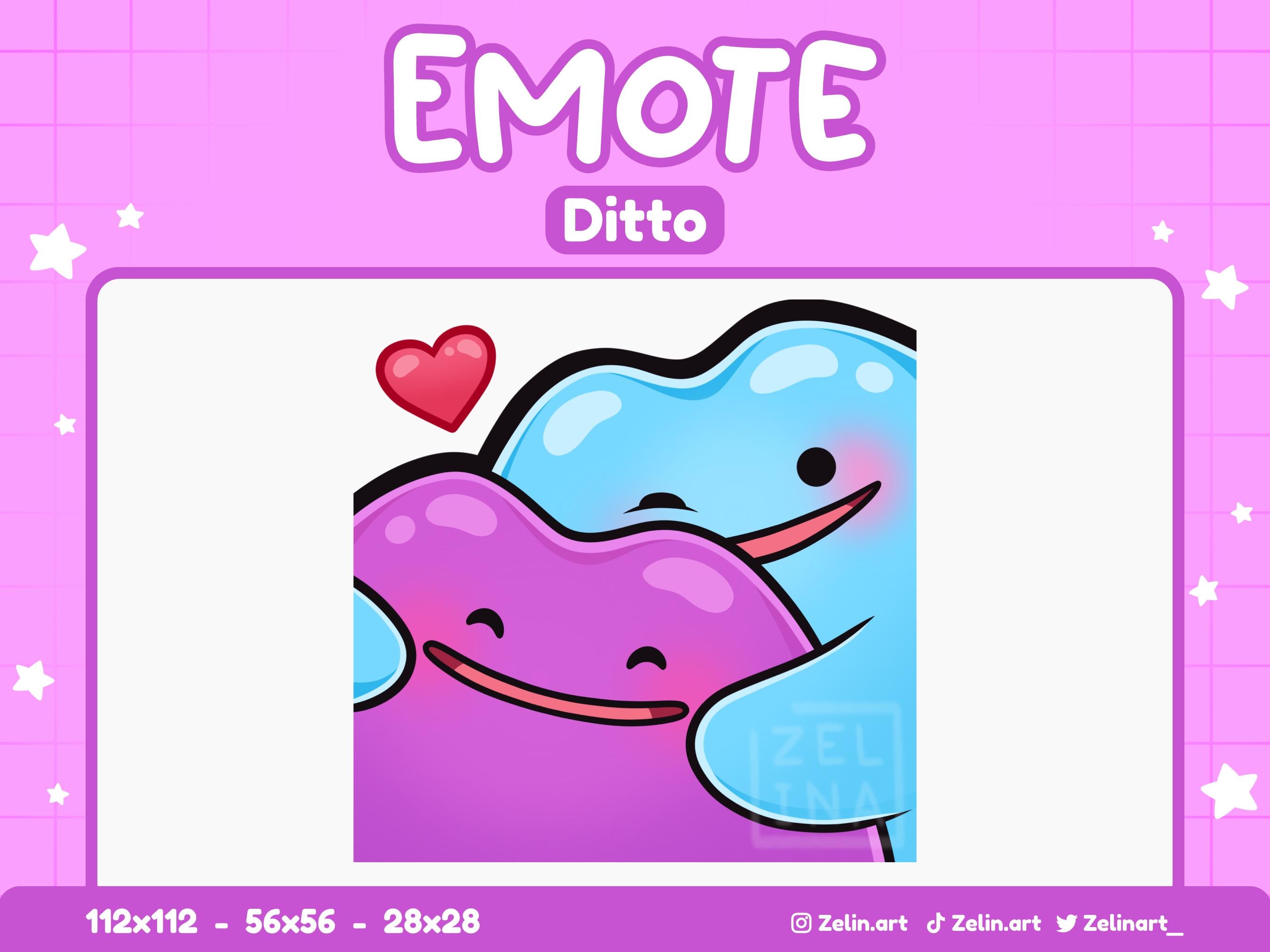 Ditto Hug | Emote for Twitch, Discord and Youtube | Stream Assets, Cute ...