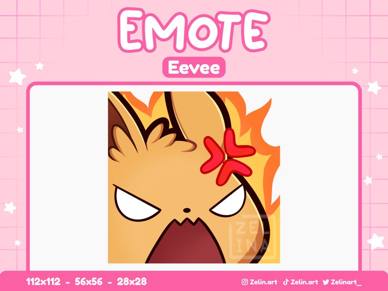 Eevee Angry Rage | Emote for Twitch, Discord and Youtube | Stream ...