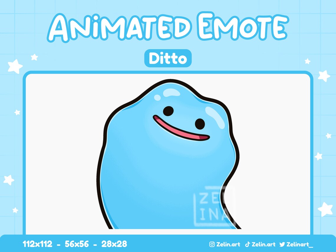 ANIMATED Shiny Ditto Wobble | Emote for Twitch, Discord and Youtube ...