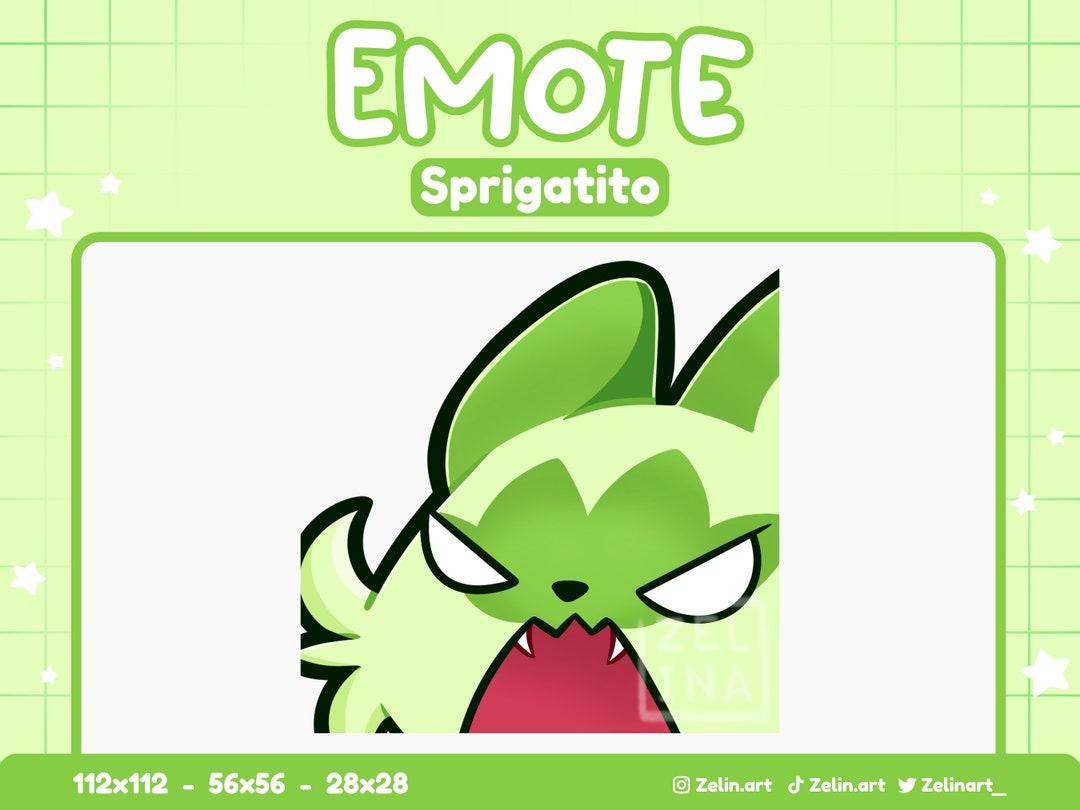 Sprigatito Angry Rage | Emote for Twitch, Discord and Youtube | Stream ...