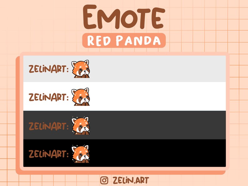 Cute Red Panda Woah Emote for Twitch, Discord and Youtube | Streamer ...