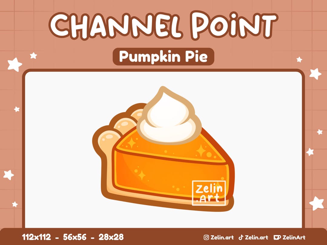 Pumpkin Pie | Channel Point / Emote for Twitch, Discord and Youtube ...