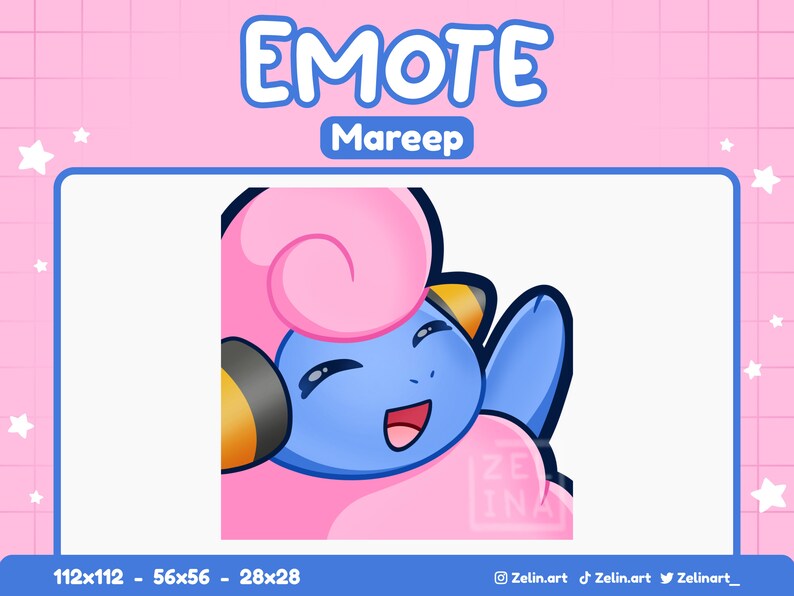 Shiny Mareep Hi Wave Emote for Twitch Discord and Youtube - Etsy