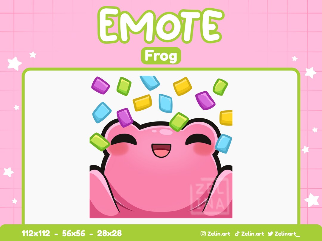 Frog Celebrate Hype | Emote for Twitch, Discord and Youtube | Stream ...