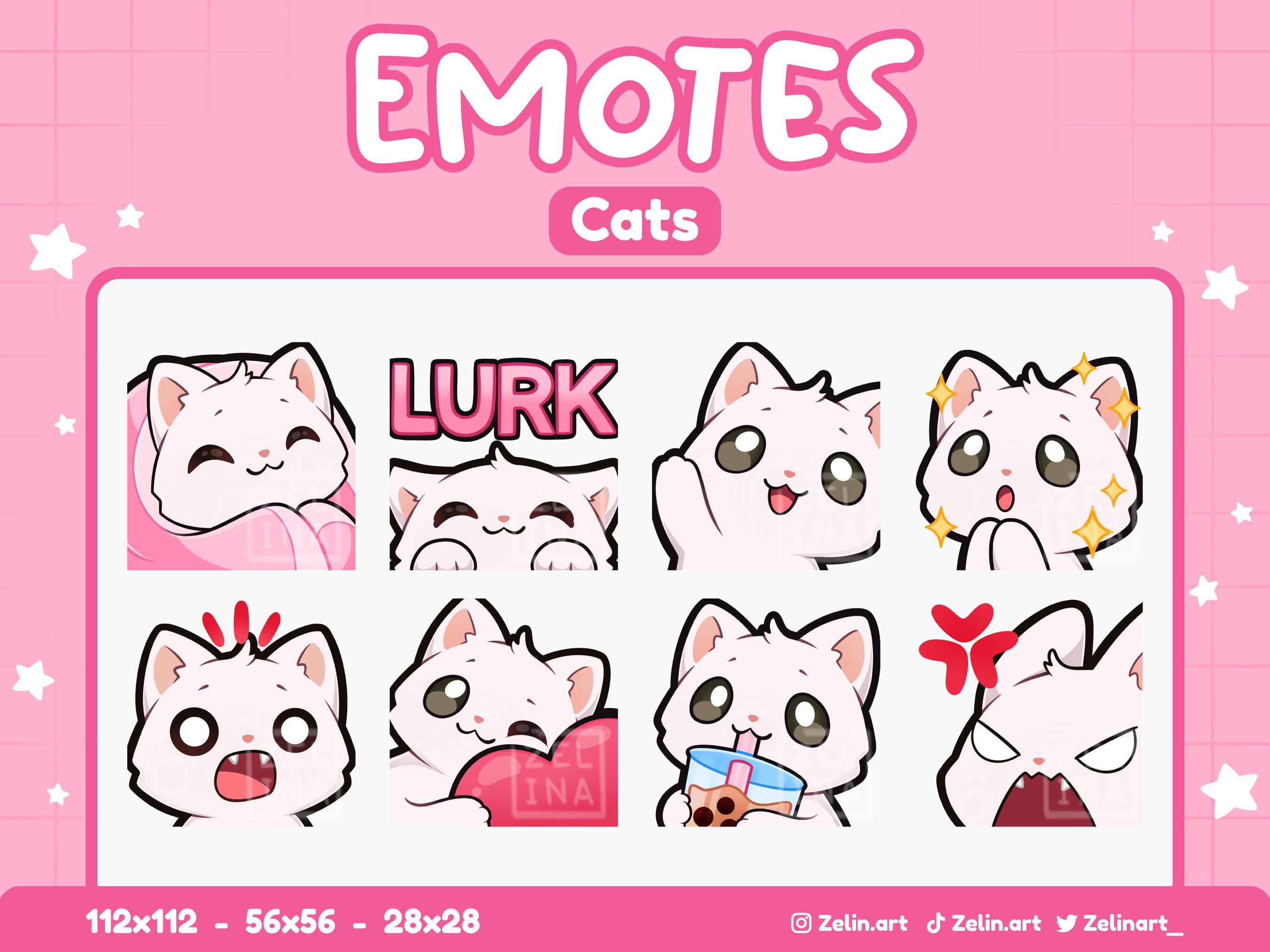 White Cats | Emote Bundle for Twitch, Discord and Youtube | Stream ...