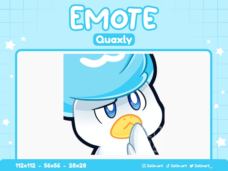 Quaxly Hmm Thinking Emote for Twitch, Discord and Youtube Stream Assets ...