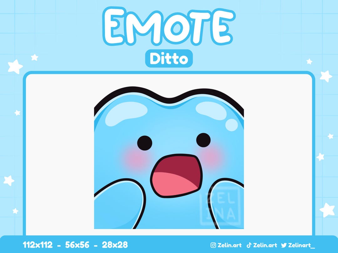 Shiny Ditto Shocked Gasp | Emote for Twitch, Discord and Youtube ...