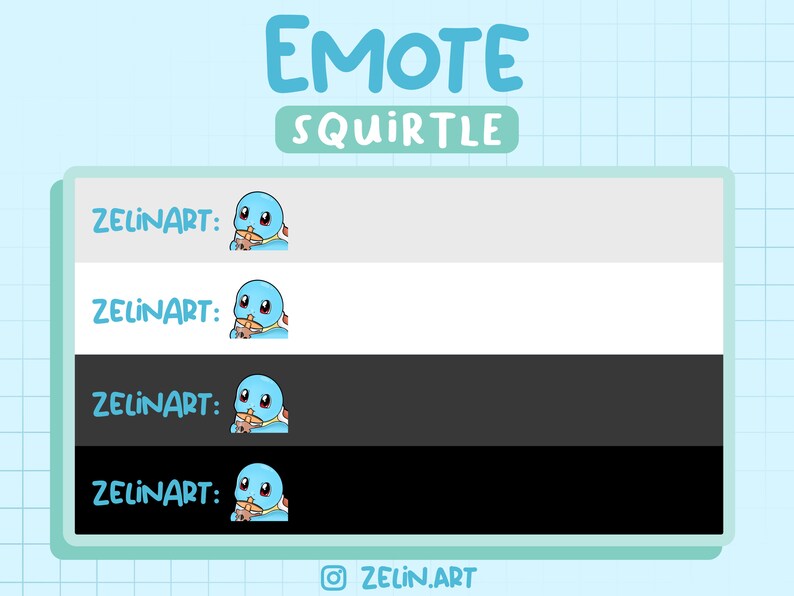 Cute Squirtle Boba | Emote for Twitch, Discord and Youtube | Stream ...