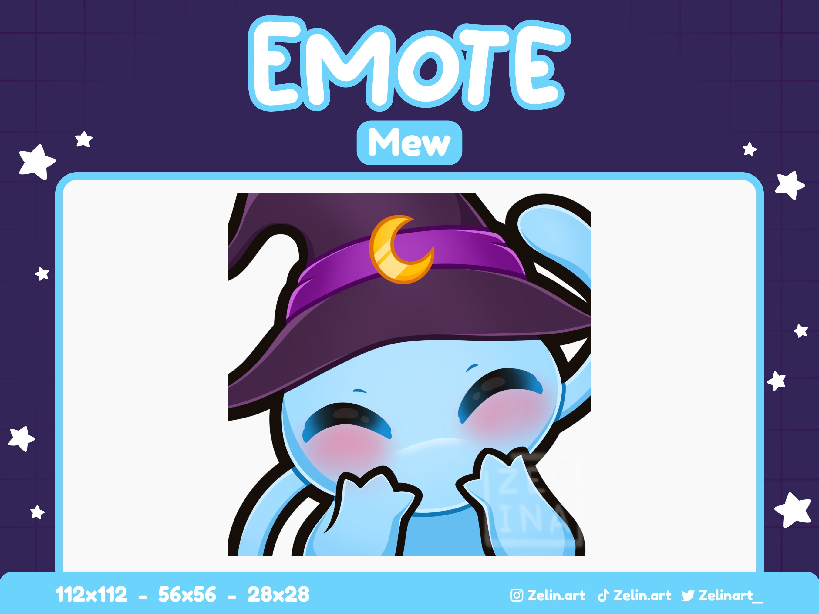 Shiny Mew Halloween Witch | Emote for Twitch, Discord and Youtube ...