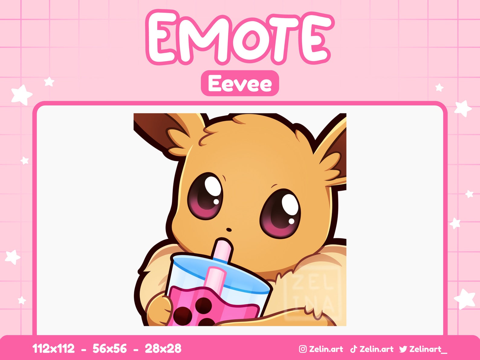 Eevee Boba Drink | Emote for Twitch, Discord and Youtube | Stream ...