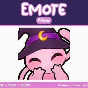 Mew Halloween Witch | Emote for Twitch, Discord and Youtube | Stream ...