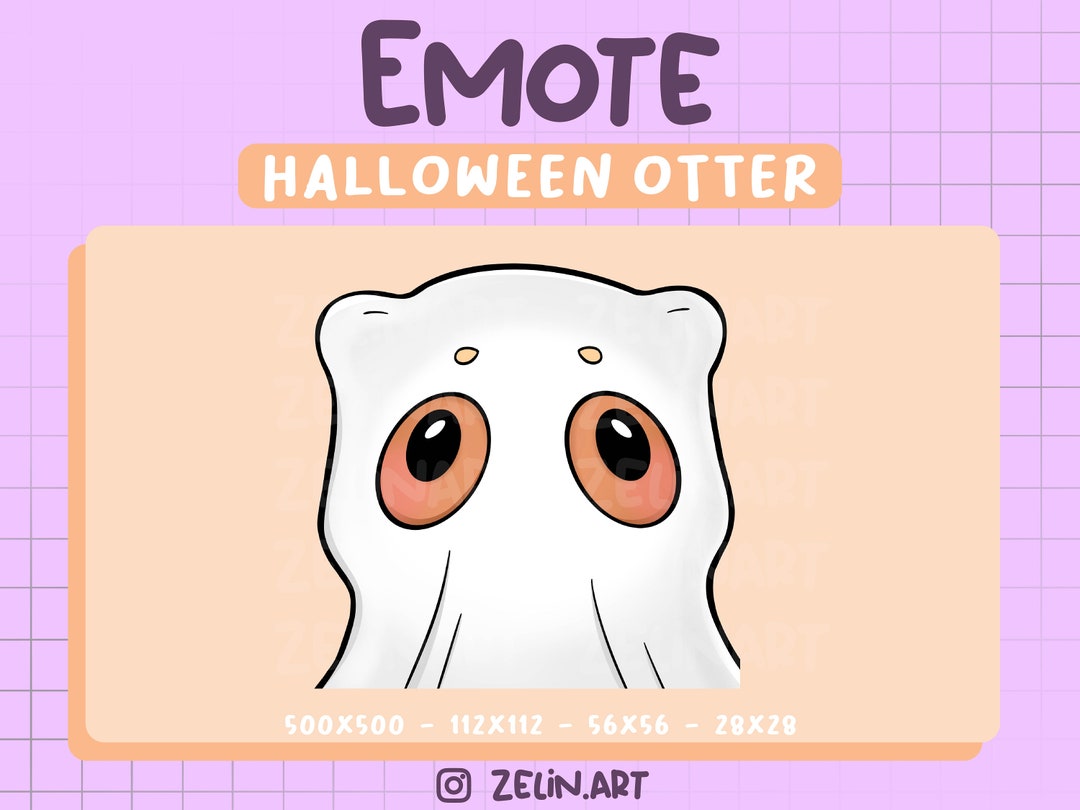 Cute Halloween Otter Ghost Emote for Twitch, Discord and Youtube ...