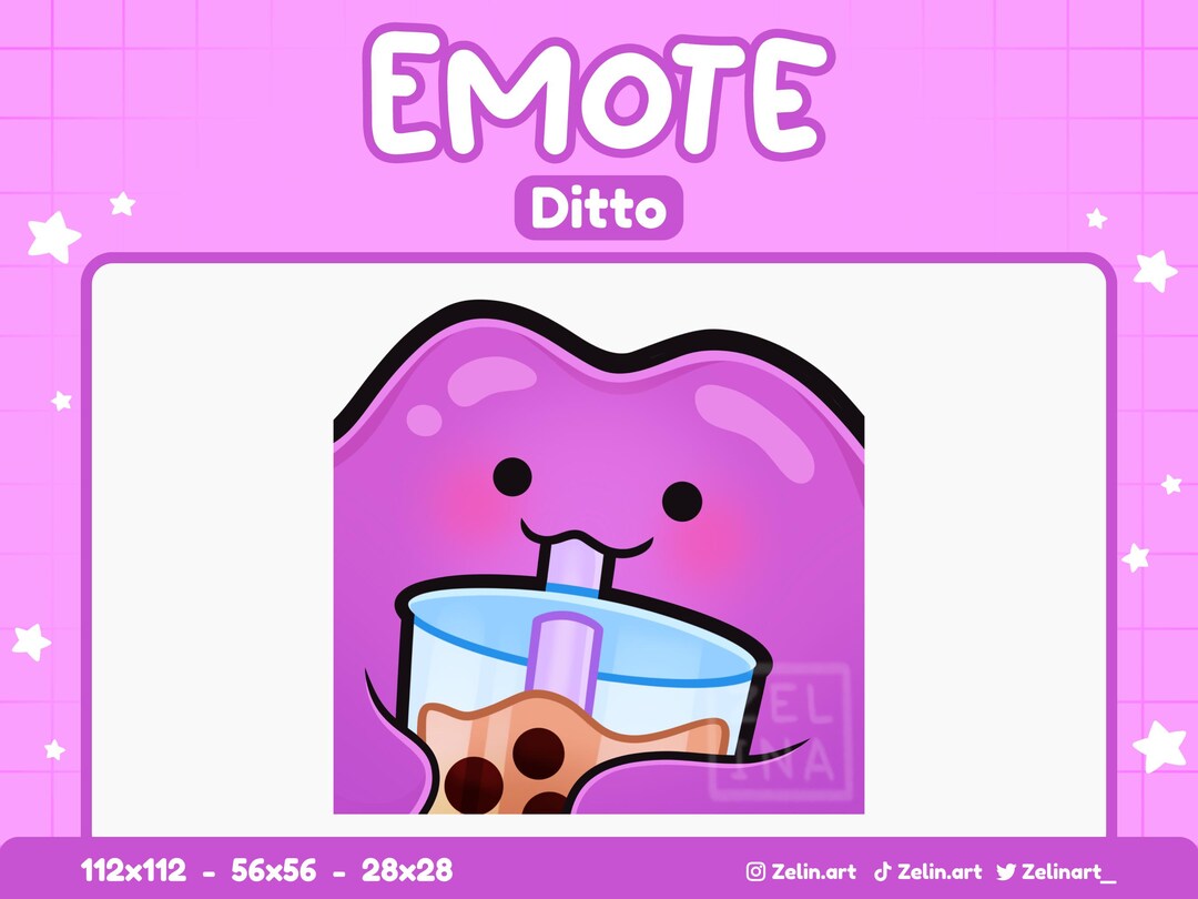 Ditto Boba Drink | Emote for Twitch, Discord and Youtube | Stream ...
