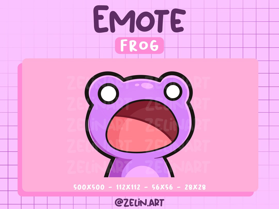 Frog Shocked Gasp Emote for Twitch Discord and Youtube - Etsy