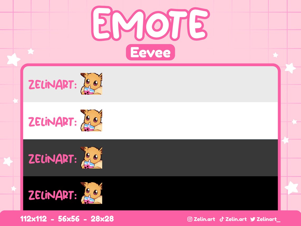 Eevee Boba Drink | Emote for Twitch, Discord and Youtube | Stream ...