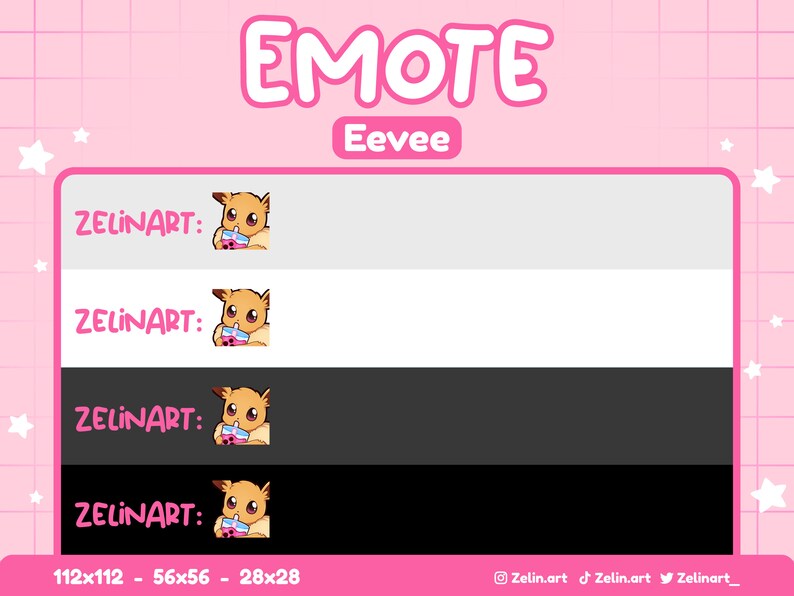 Eevee Boba Drink | Emote for Twitch, Discord and Youtube | Stream ...