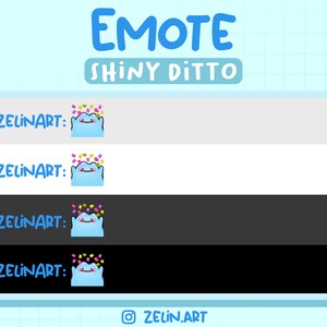 Cute Shiny Ditto Celebrate Pokemon Emote for Twitch, Discord and ...
